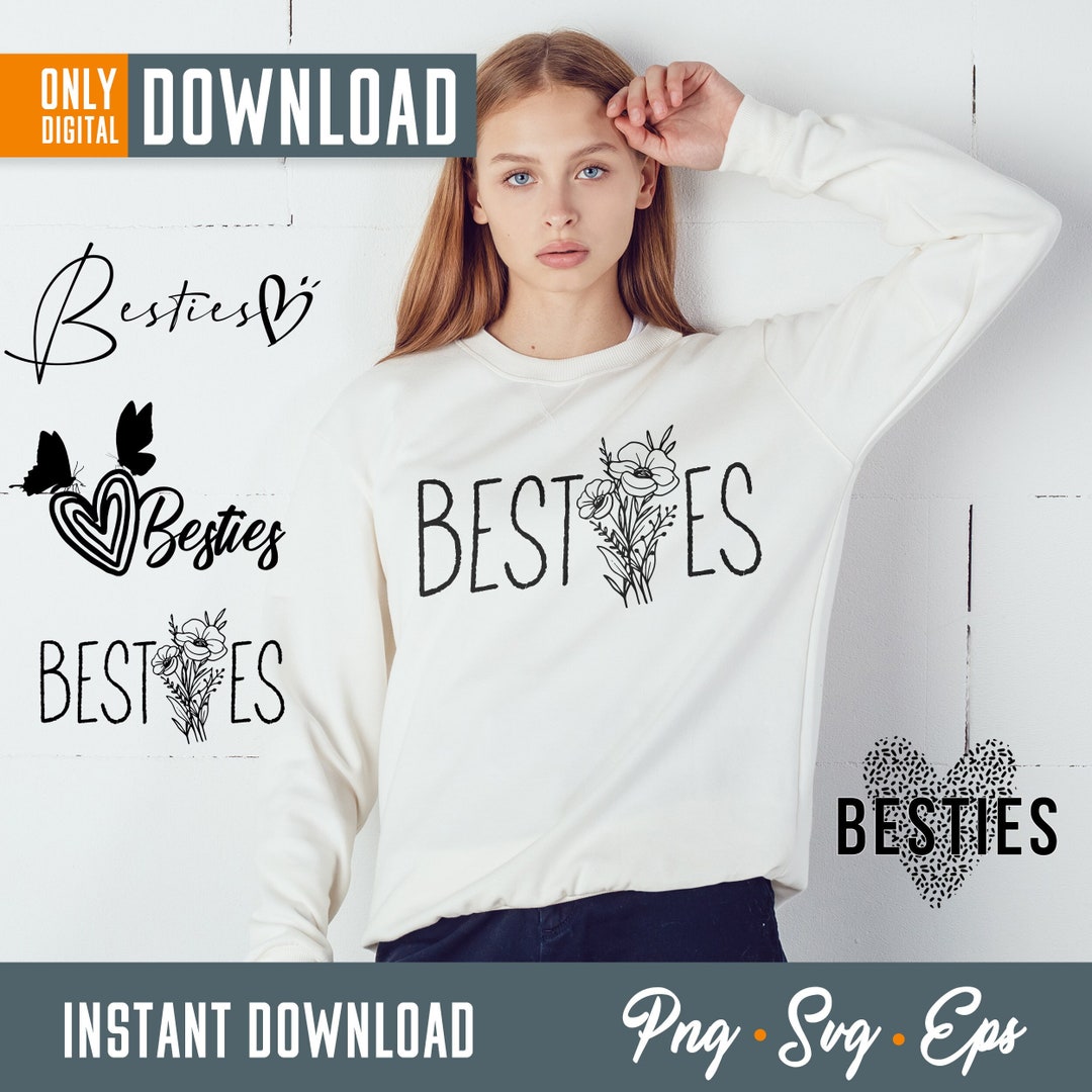 Best Friends SVG Bundle, Besties Clipart (digital Download) - Etsy