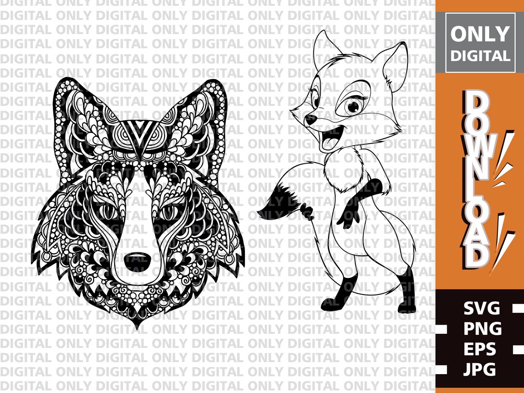 Fox Svg, Printable Fox Svg,png,eps, Jpg, Fox Svg Bundle, Fox Clipart ...