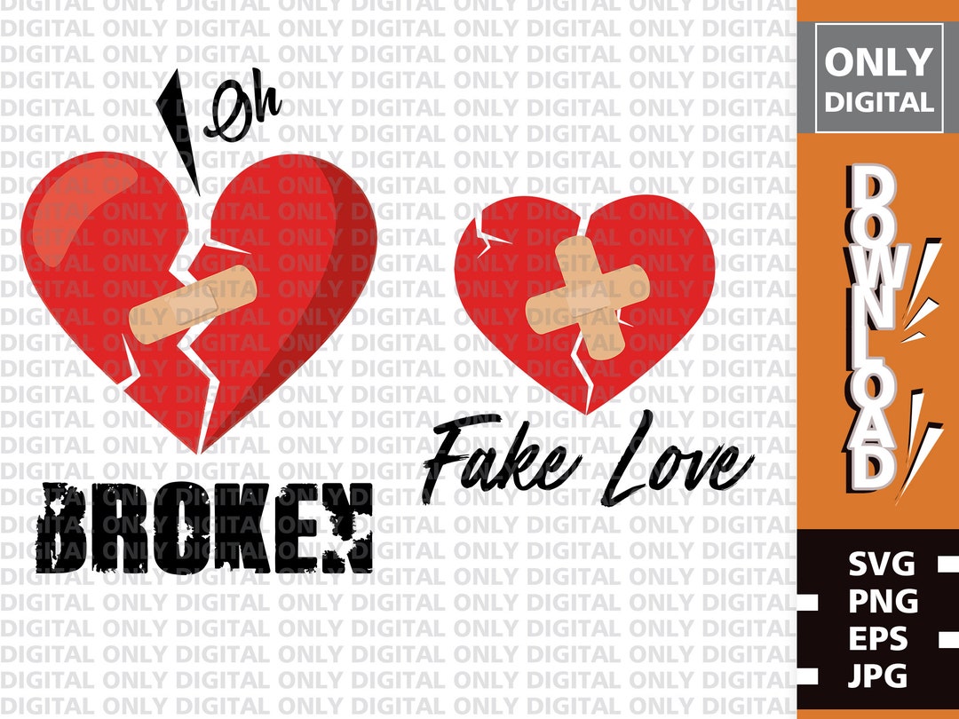 Broken Heart Svg, Printable Broken Heart Svg, Heart Svg ,best Friends ...
