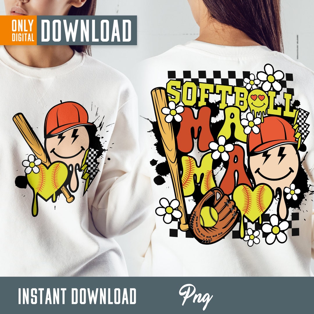 Retro Softball Mama Png Softball Mama Sublimation Softball - Etsy