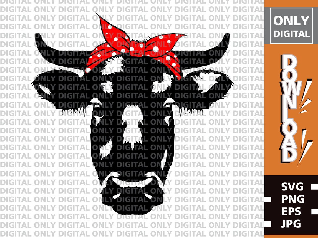 Cow Bandana SVG, Heifer Clipart, Cow PNG (digital Download) - Etsy