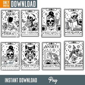 Tarot Cards Funny Bundle Png, Tarot Cards Png, Tarot Bundle Png, Funny ...