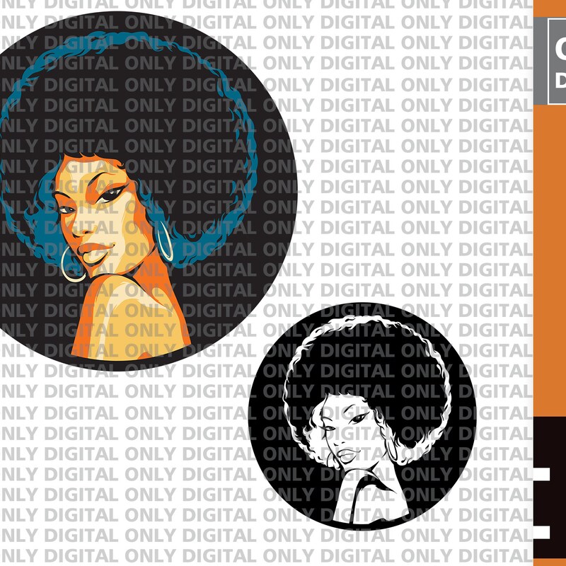 Afro Princess Svg - Etsy