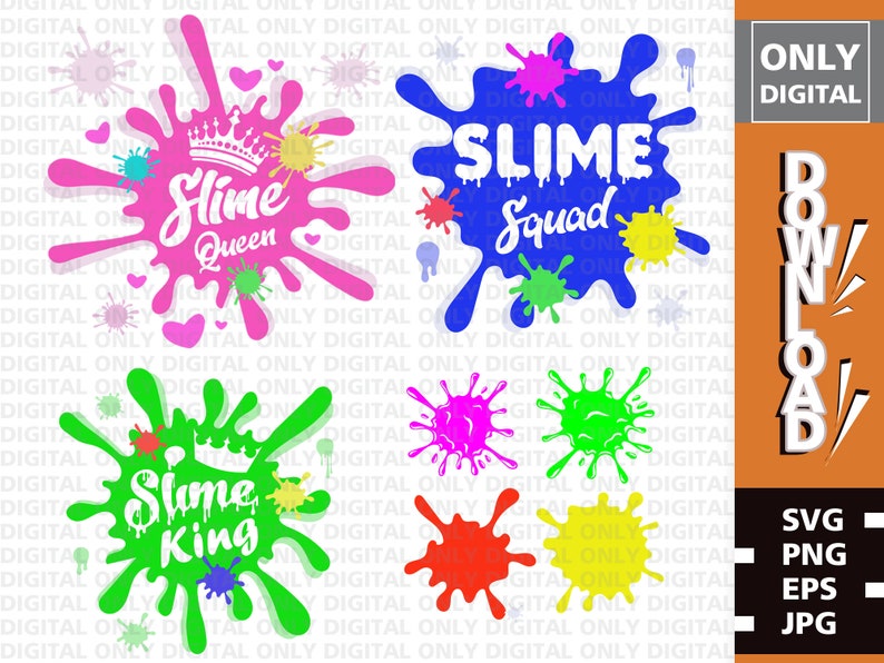Slime Svg Bundle Slime PNG Slime Slime Queen Svg Slime - Etsy