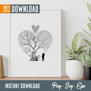Love Tree, Valentines Day Svg, Tree Clipart, Love Clipart, Love Svg ...
