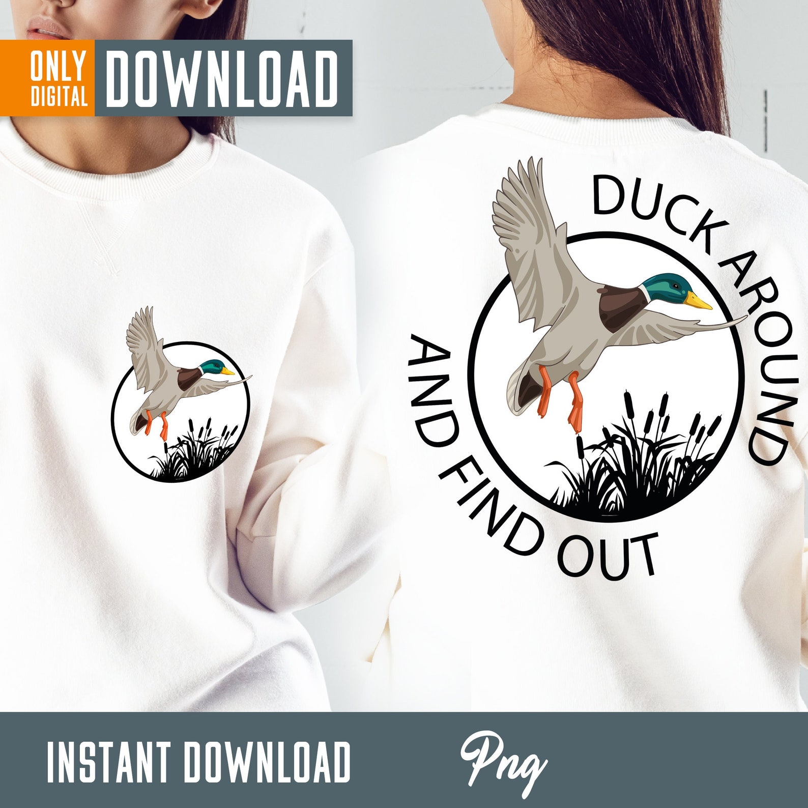 Duck Around and Find Out PNG, Retro Funny Shirt Design (digital ...