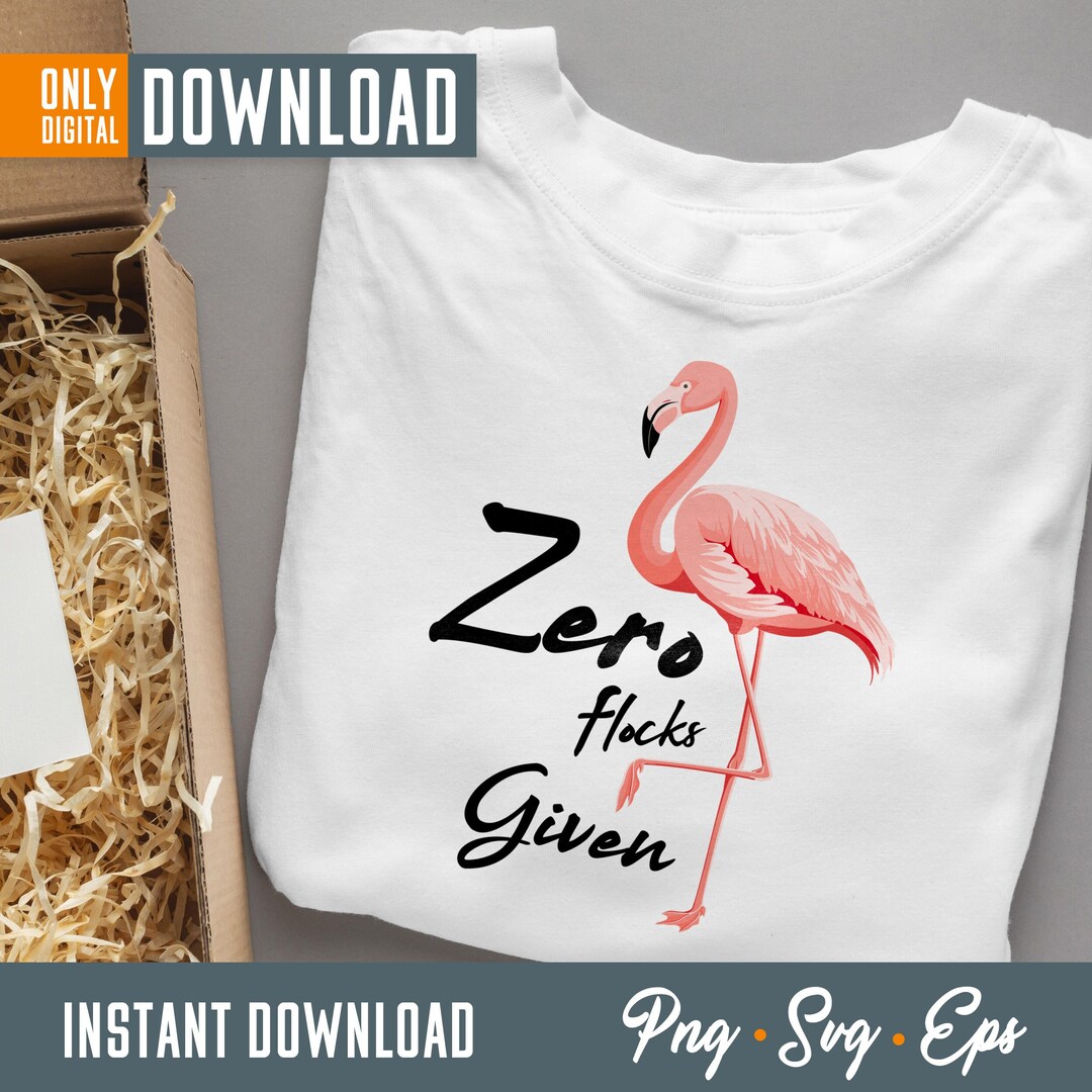 Flamingo Clipart, Zero Flocks Given Svg, Pink Flamingo, Flamingo Svg, Flamingo Png, Flamingo ...