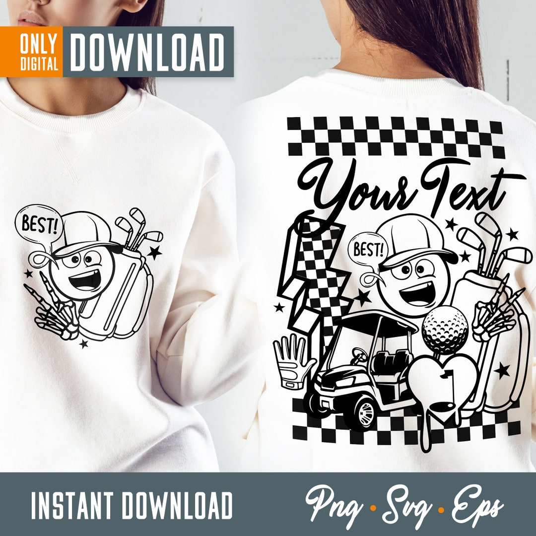 Retro Golf SVG Bundle, Custom Name, Smile Face (digital Download) - Etsy