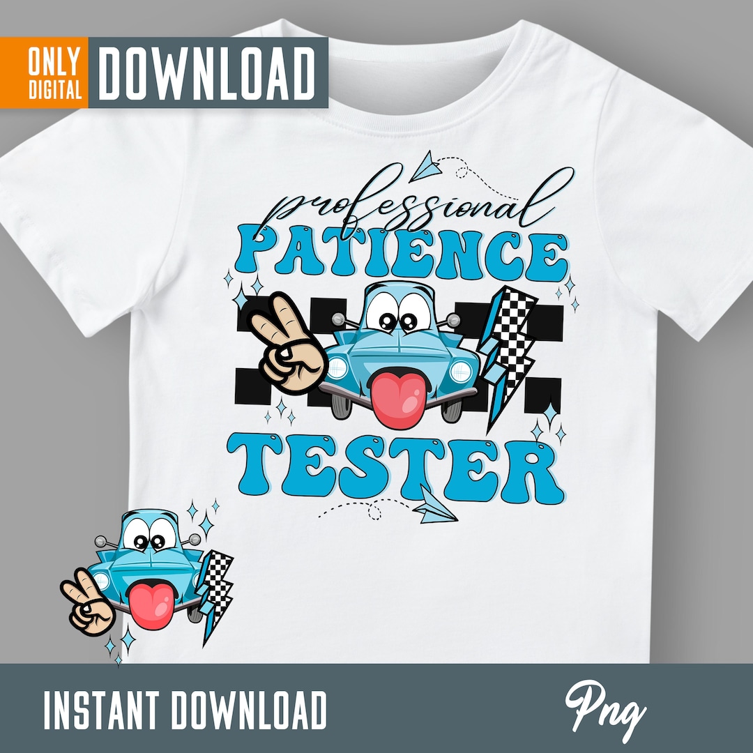 Patience Tester Boy Shirt Design PNG, Retro Smile Face (digital ...