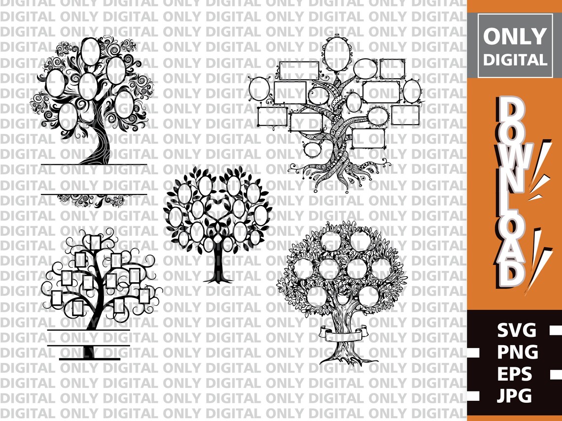 Family Tree Svg Family Tree Clipart Printable Family Tree - Etsy