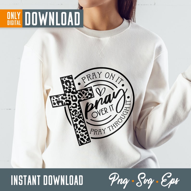 Christian Cross Pray SVG, Leopard Print (digital Download) - Etsy