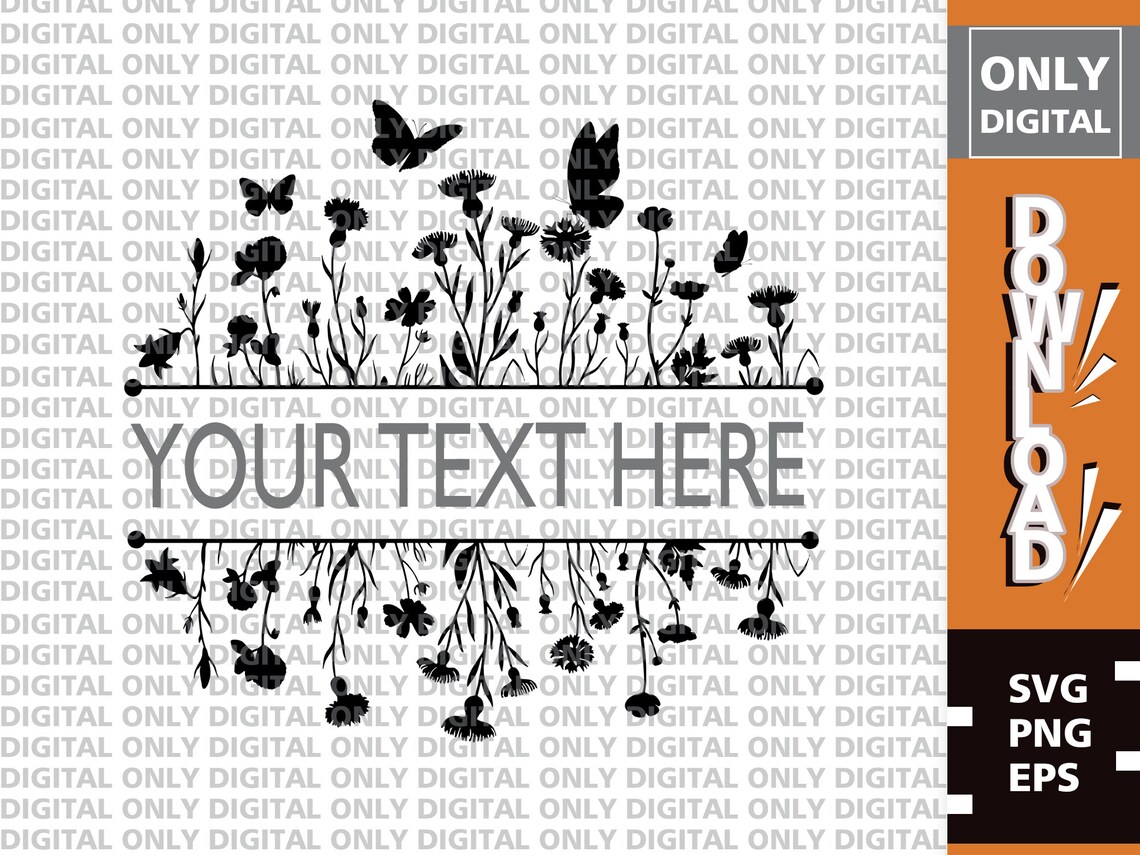 Floral Frame Svg Floral Border Svg Flower Border Svg | Etsy