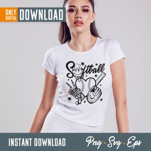 Girls Softball Svg Bundle Retro Softball Svg Png Softball - Etsy