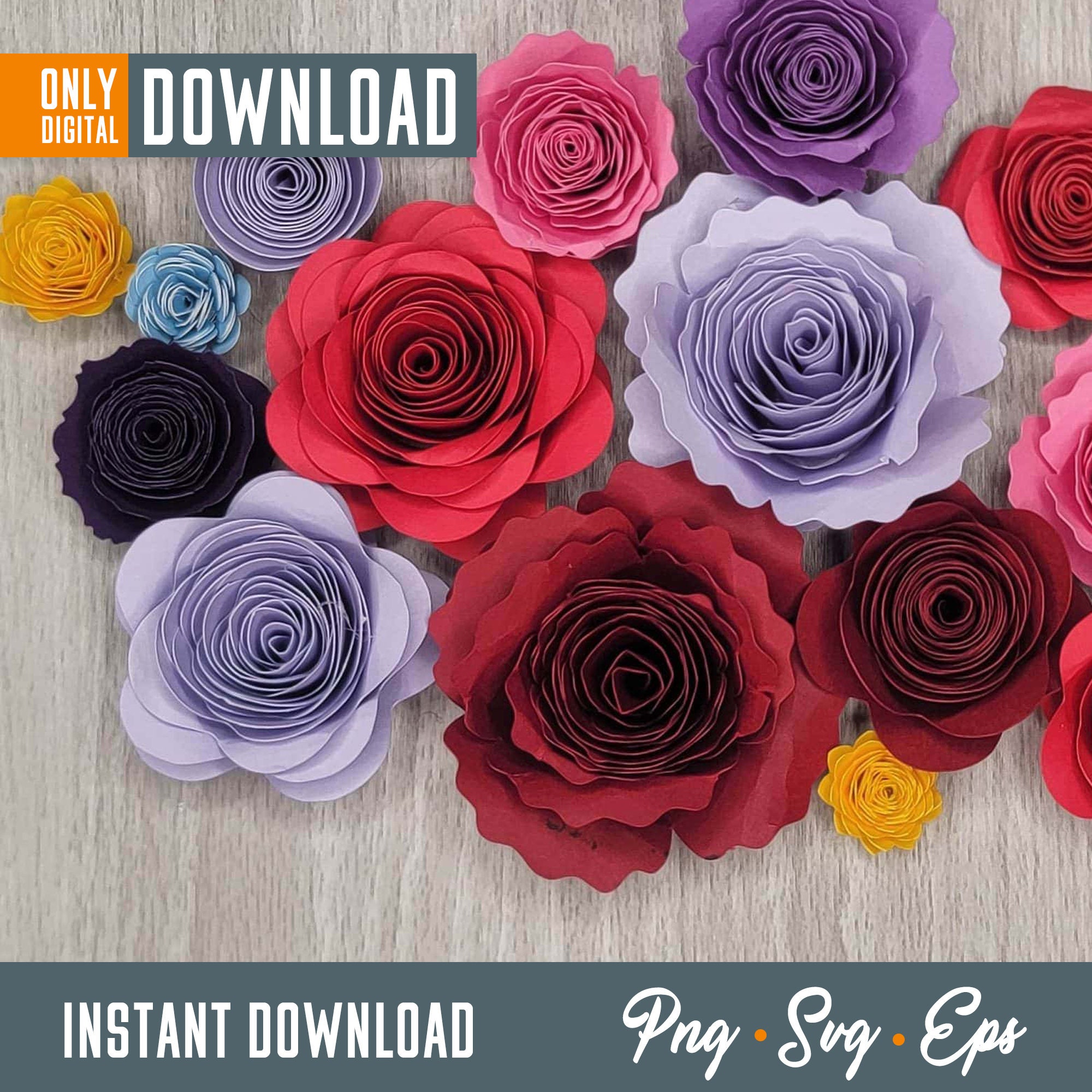 Flor enrollada svg flor de papel svg flor enrollada svg - Etsy México