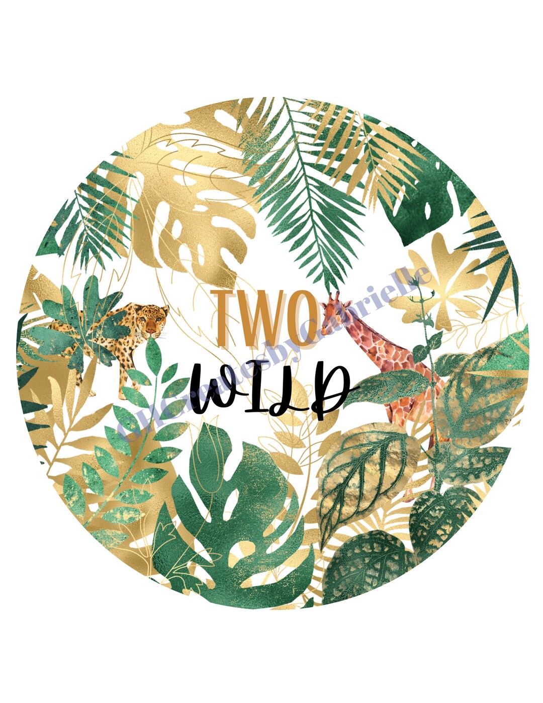 DIGITAL FILE 8 Two Wild Theme Plate Insert, Two Wild, Birthday, Charger ...
