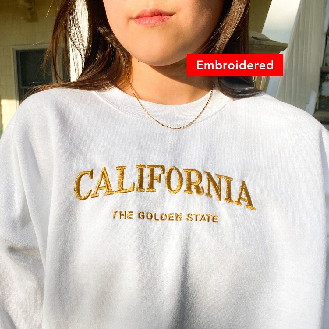 Vintage California Sweatshirt, Golden State Crewneck Embroidered - Etsy