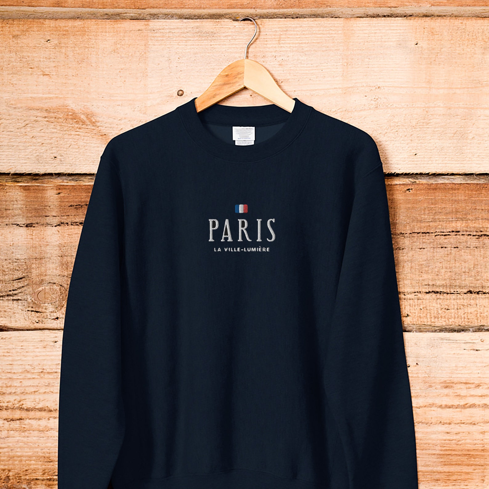 Paris Sweatshirt Vintage Crewneck Embroidered - Etsy