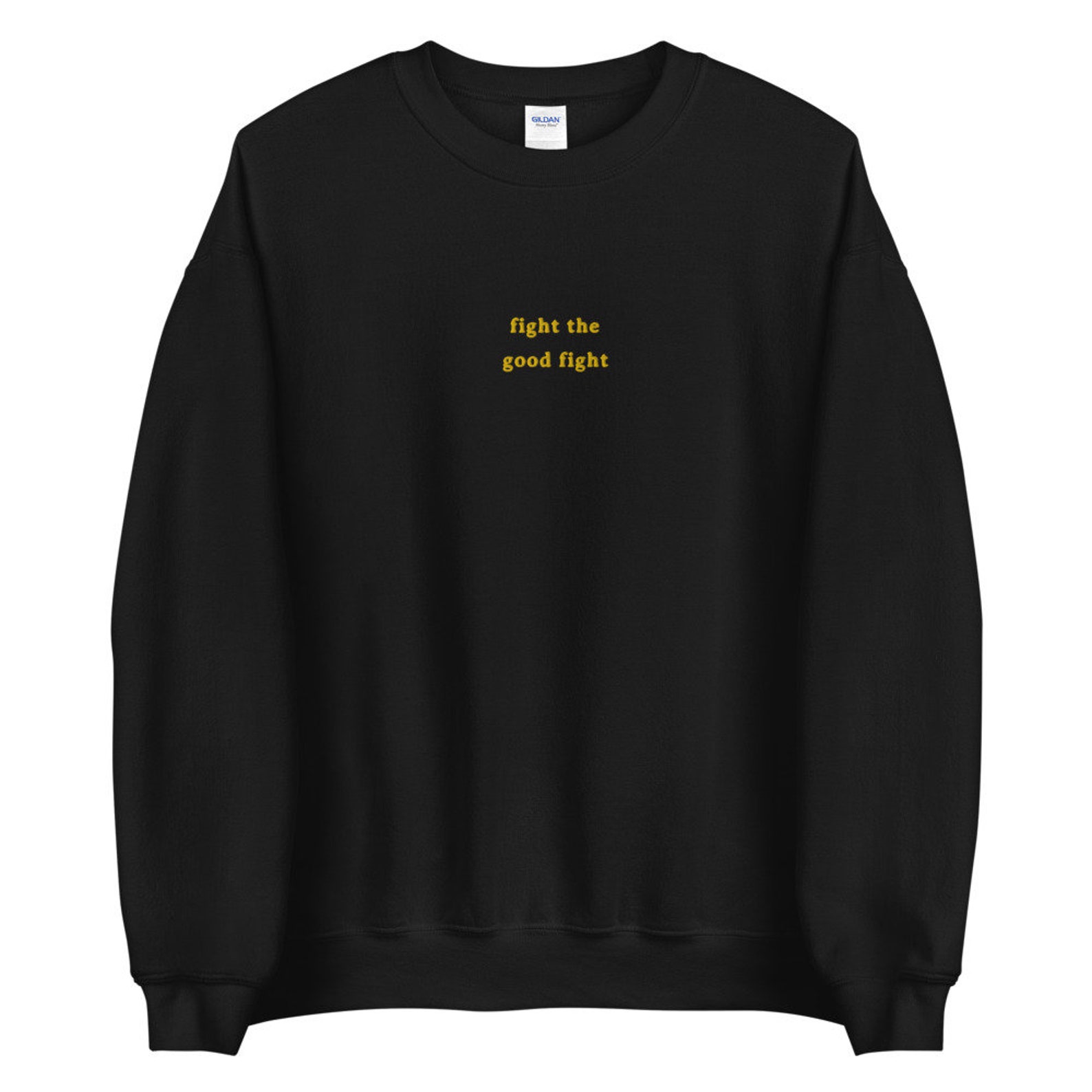 The Good Fight, Faith Sweatshirt, Christian Crewneck Embroidery - Etsy