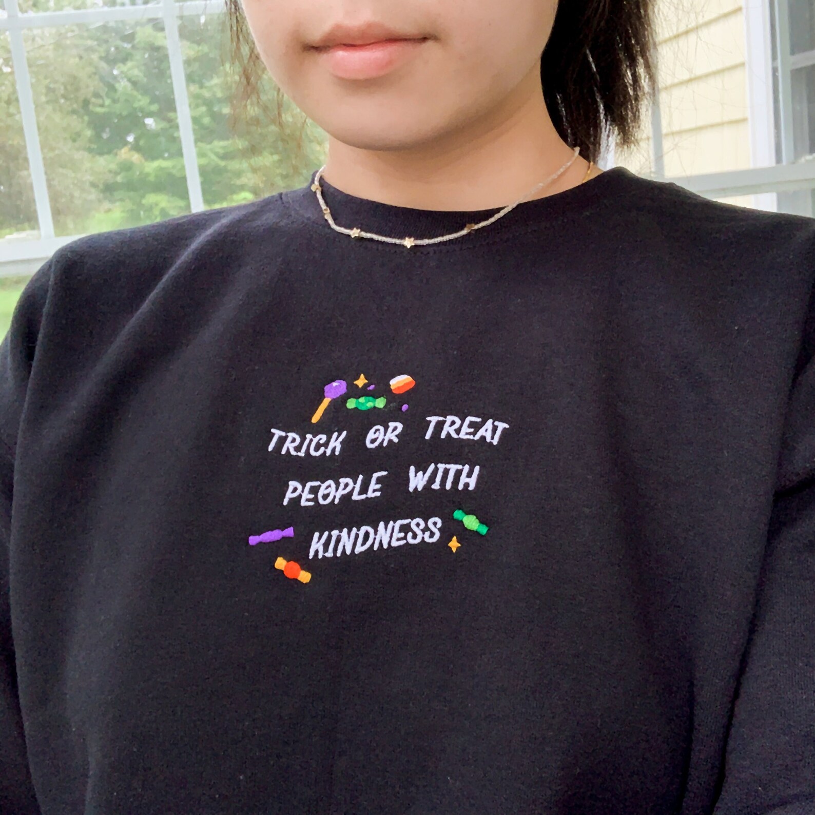 Trick or Treat People With Kindness Sweatshirt, Halloween Crewneck - Etsy
