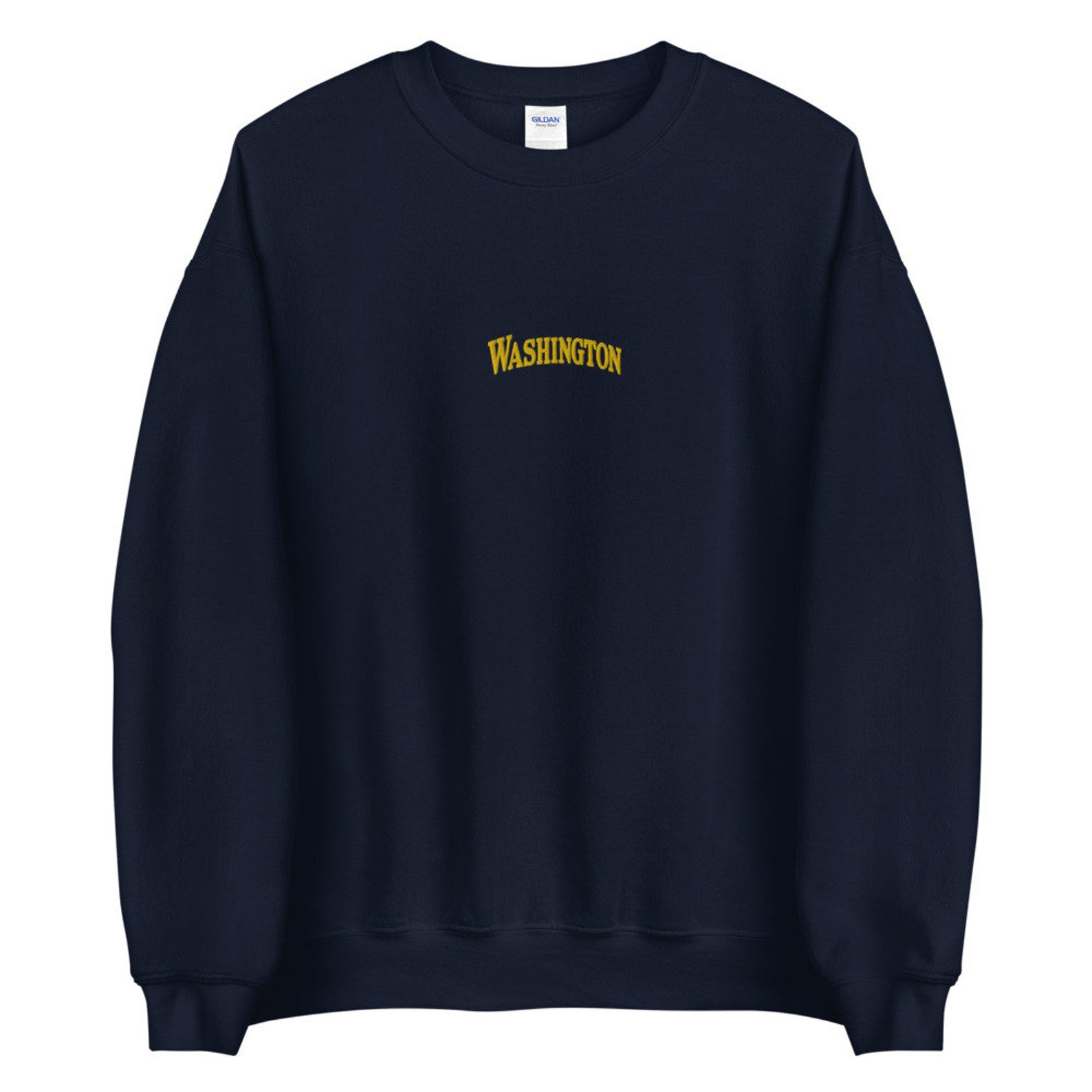 Washington Sweatshirt Embroidered University Crewneck - Etsy