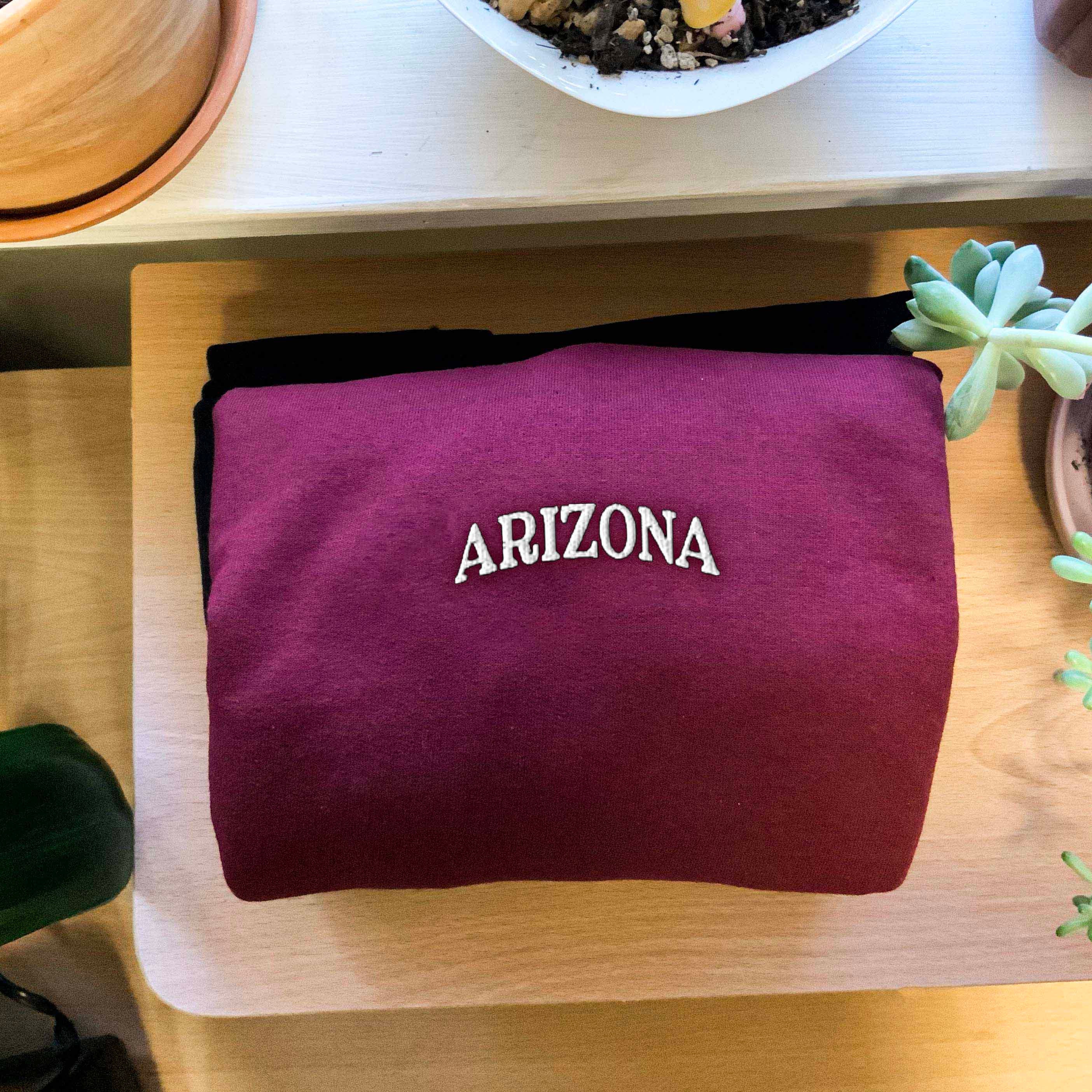 Arizona Sweatshirt, State University Crewneck, Embroidered Vintage ...