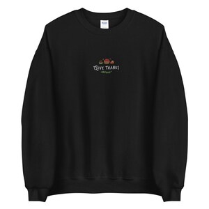 GIVE THANKS | Thanksgiving Sweatshirt, Thankful Embroidered Fall ...