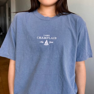 Lake Champlain Vintage T-shirt, Retro New York Graphic Tee, Comfort ...