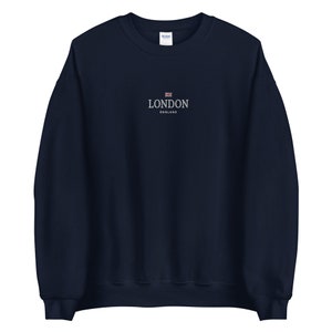 London England Sweatshirt Embroidered, Vintage Britain Crewneck, UK ...