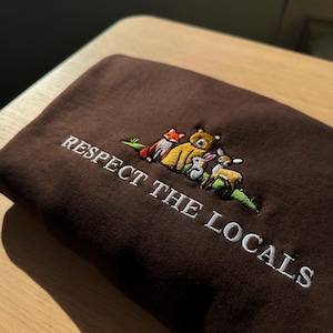 Respect the Locals | Retro Forest Wildlife Sweatshirt, Protect National ...
