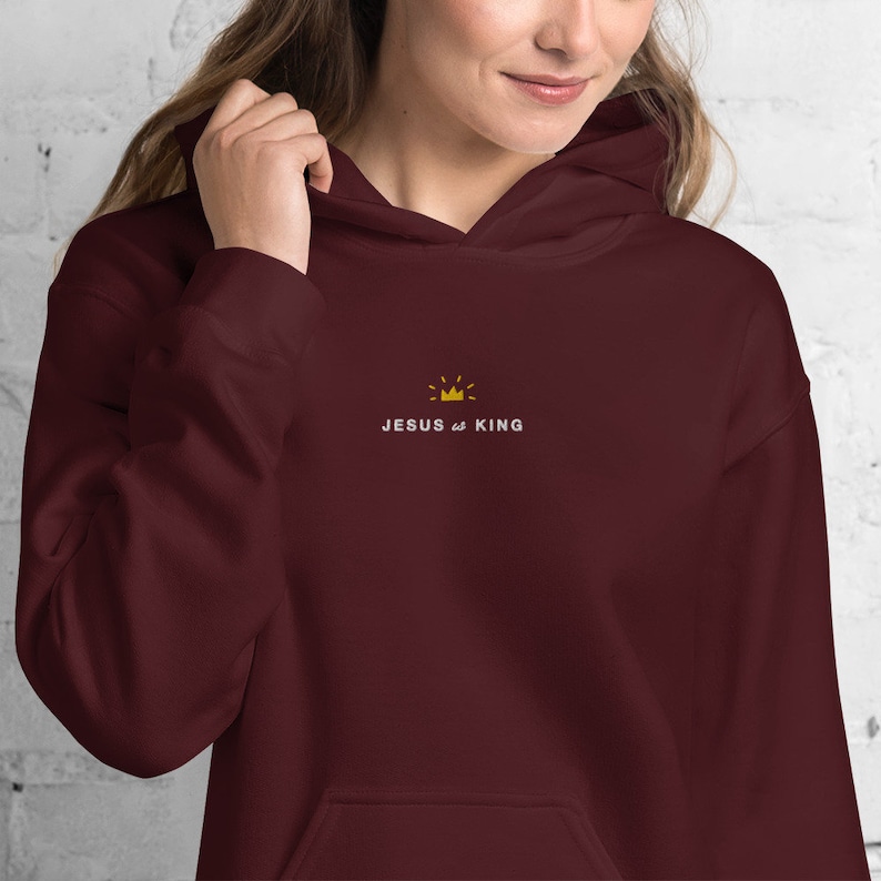 Jesus is King Christian Hoodie Church Merch Faith Hoodie - Etsy