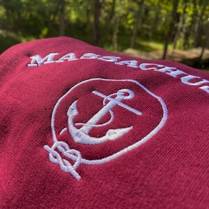 Vintage Massachusetts Sweatshirt Embroidered, State Crewneck, Boston ...