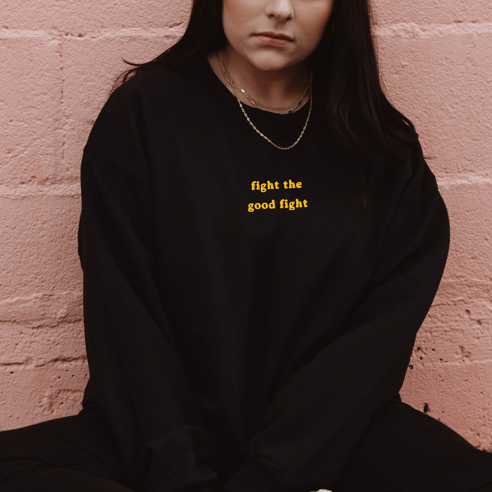 The Good Fight Faith Sweatshirt Christian Crewneck | Etsy
