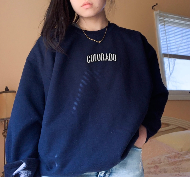 Colorado Sweatshirt Embroidered, State Crewneck, Vintage Sweater ...