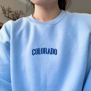 Colorado Sweatshirt Embroidered, State Crewneck, Vintage Sweater ...