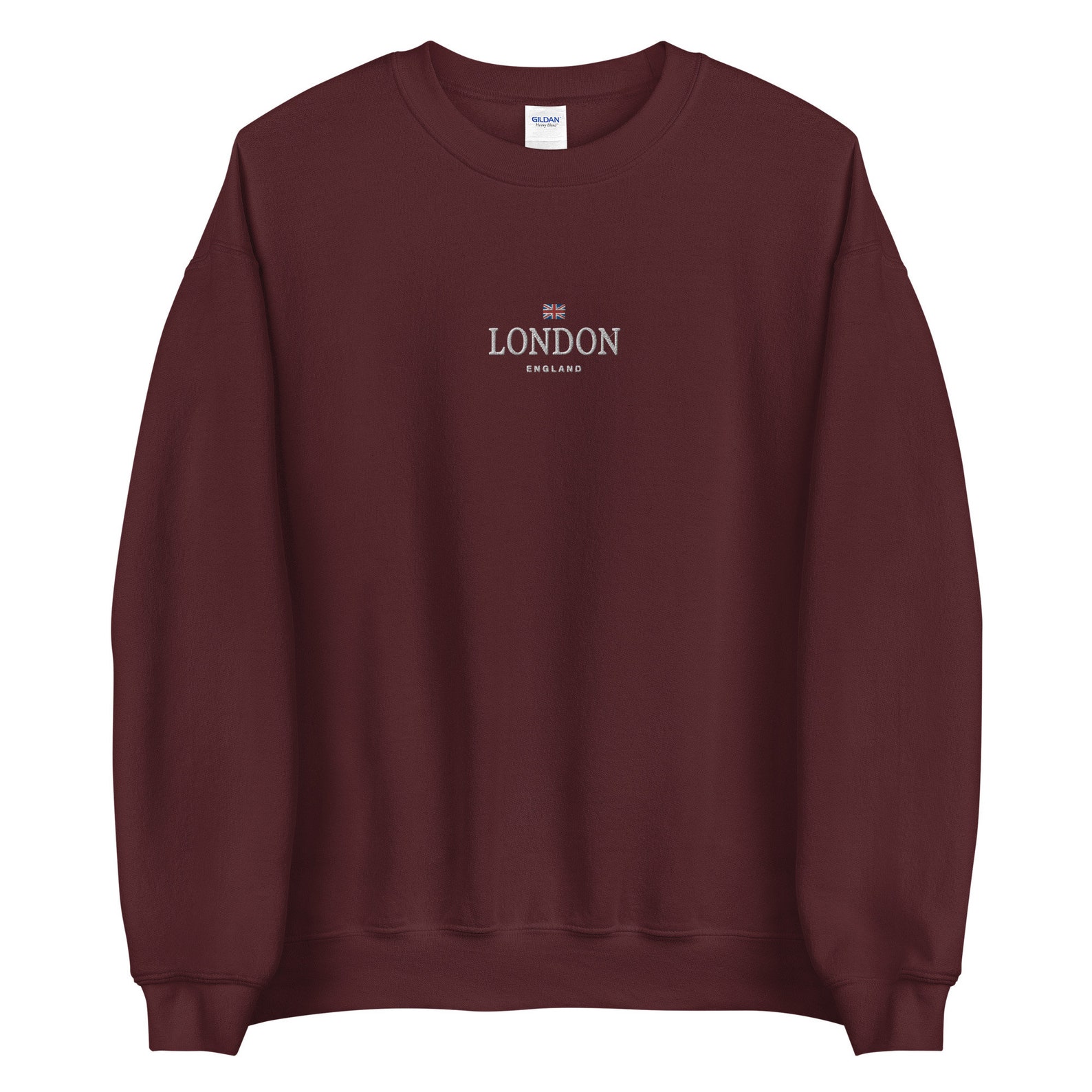 London England Sweatshirt Embroidered Vintage Britain - Etsy