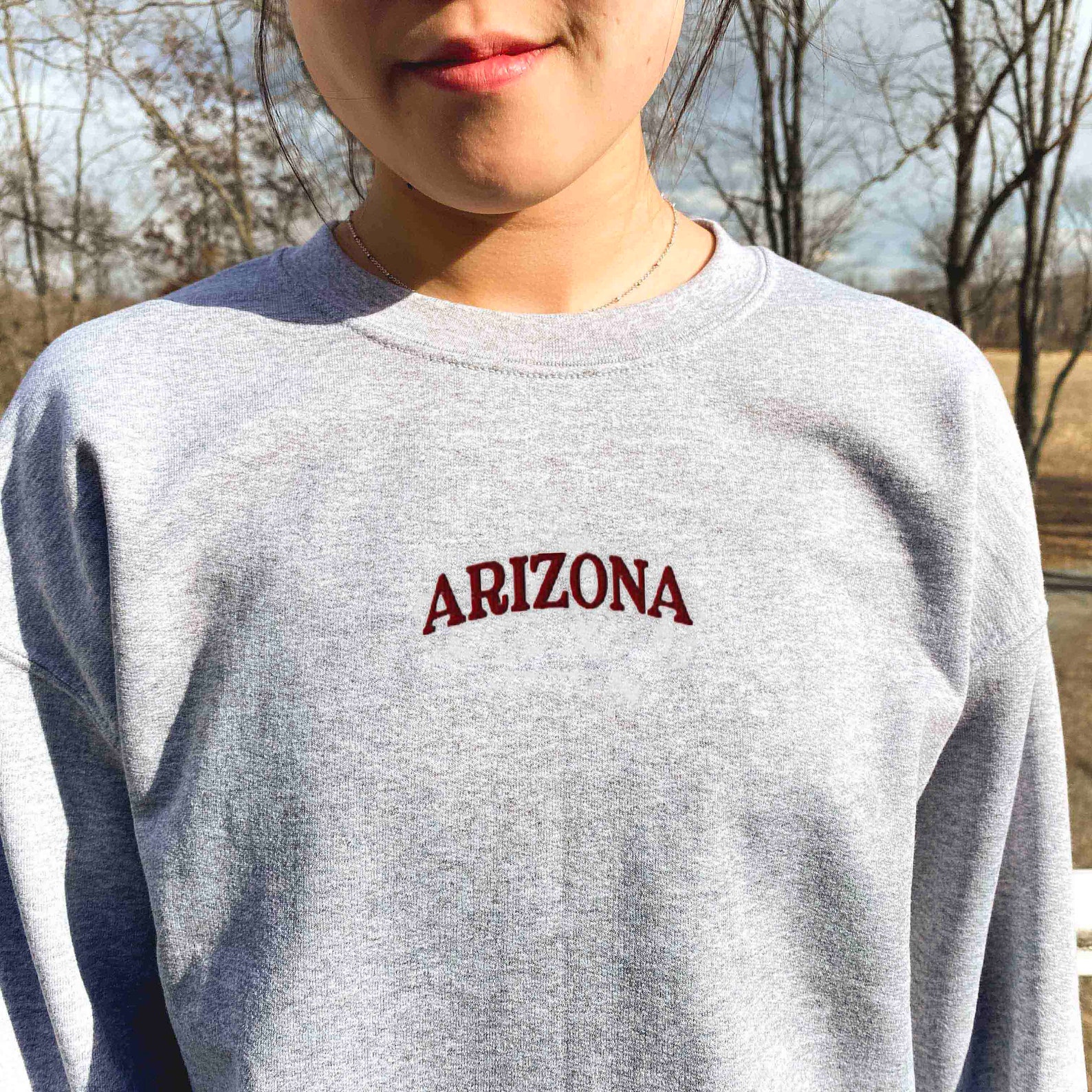 Arizona Sweatshirt, State University Crewneck, Embroidered Vintage ...
