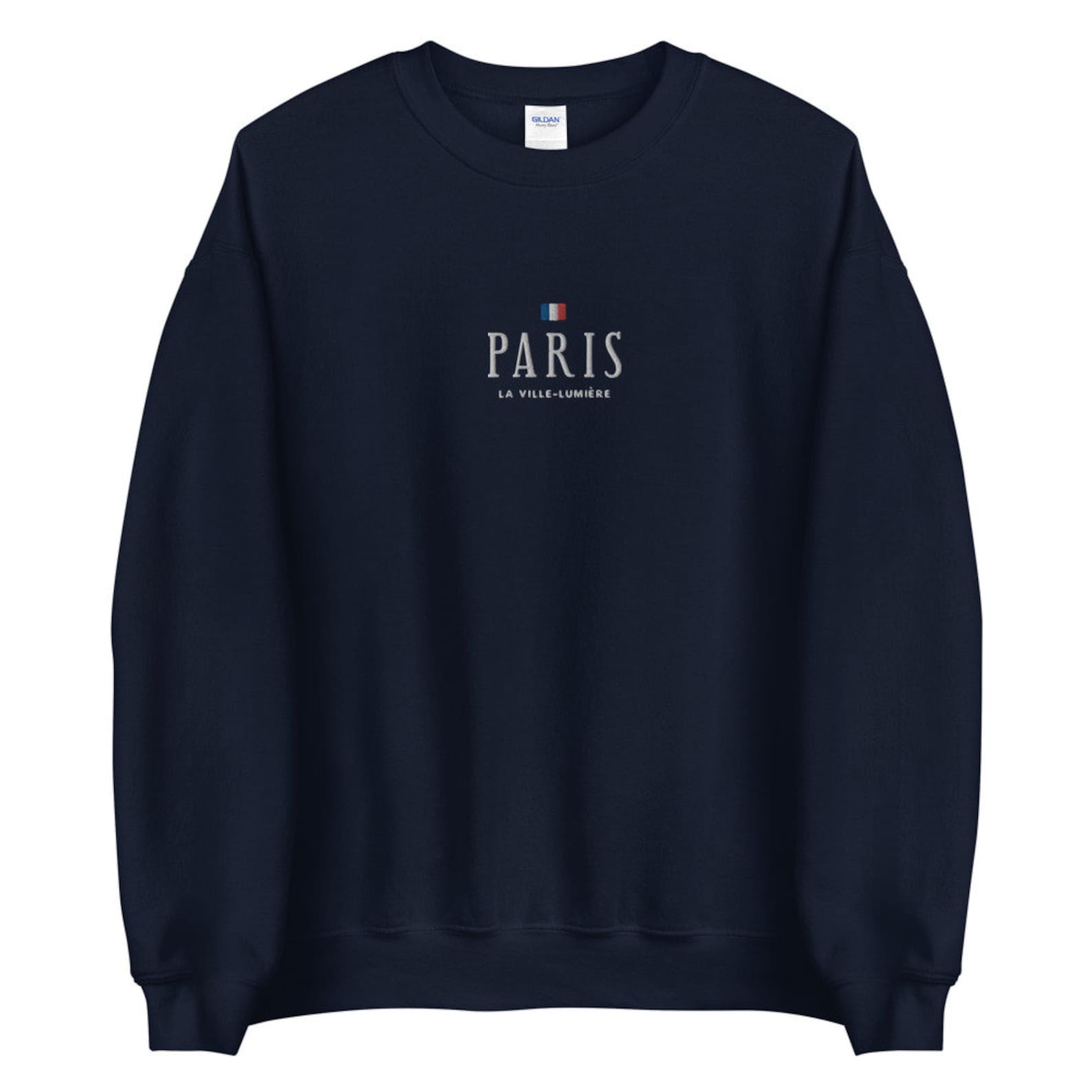 Paris Sweatshirt Vintage Crewneck Embroidered - Etsy