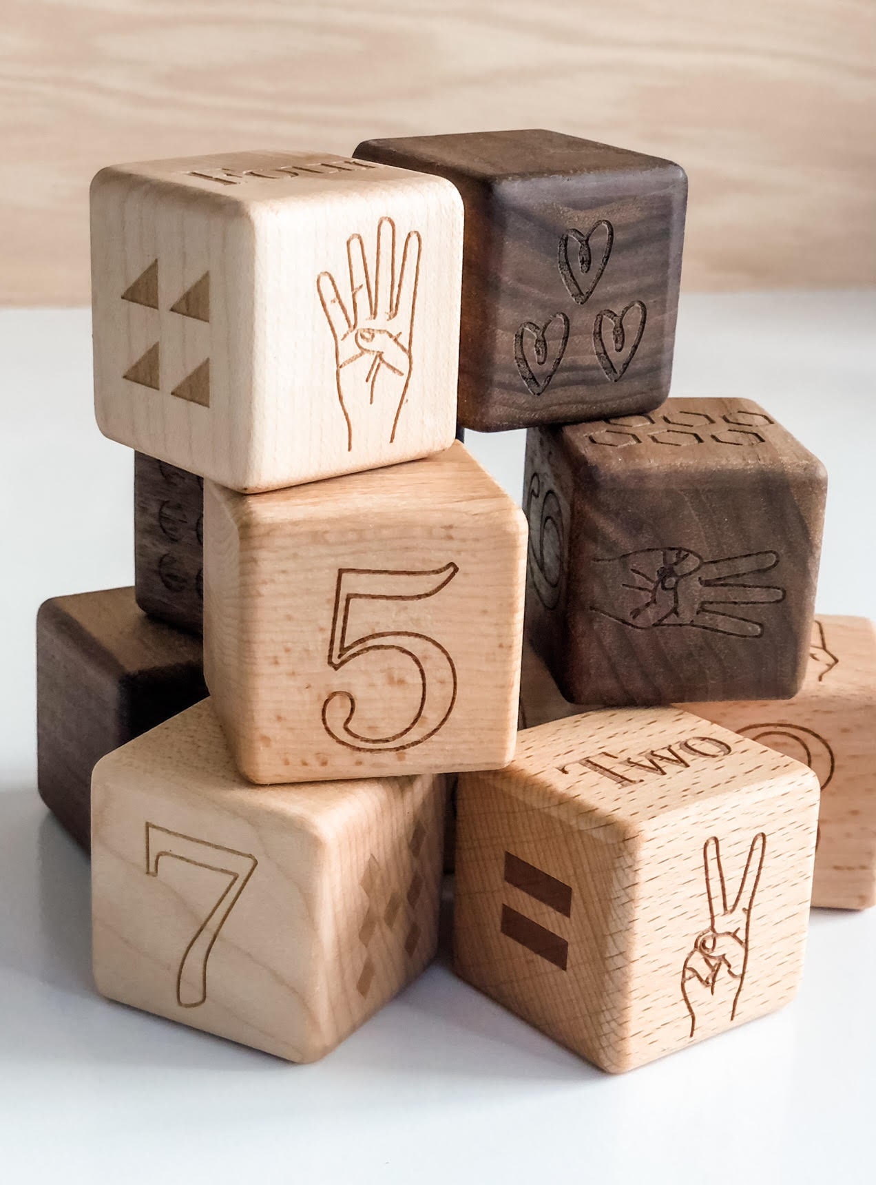 The Wooden Number Blocks - Etsy