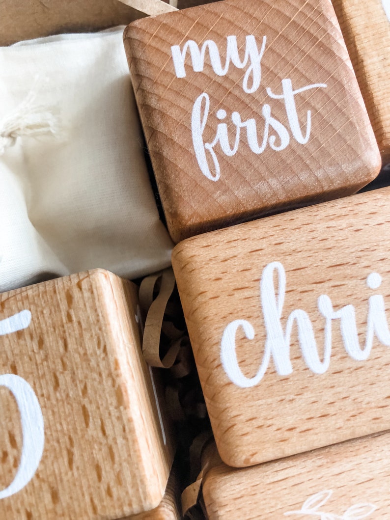 The Wooden Milestone Blocks - Etsy
