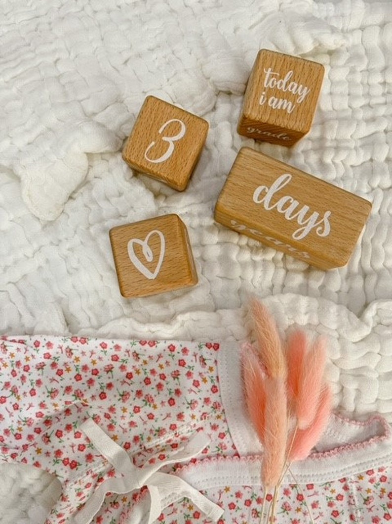 The Wooden Milestone Blocks - Etsy