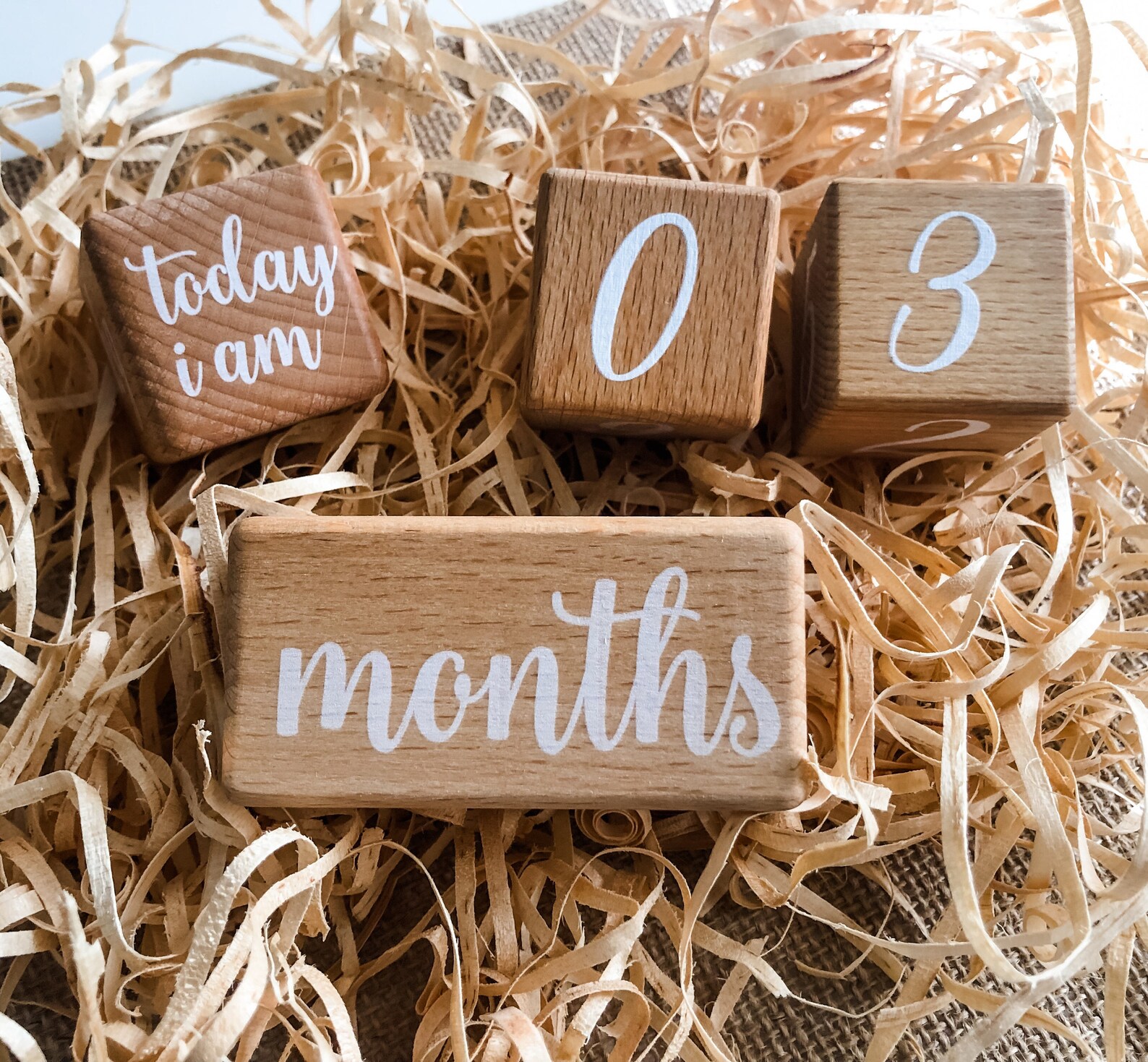 The Wooden Milestone Blocks - Etsy