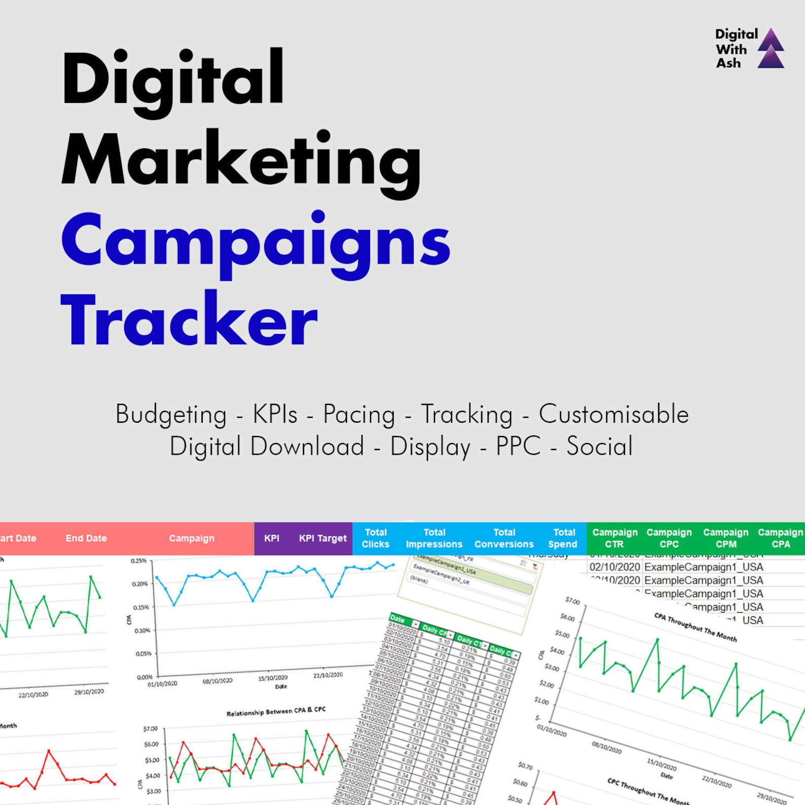 Marketing Campaign Tracker Template Marketing Campaign Tracker Template
