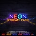 Animated Neon Twitch Overlay/stream Overlay Pack - Etsy