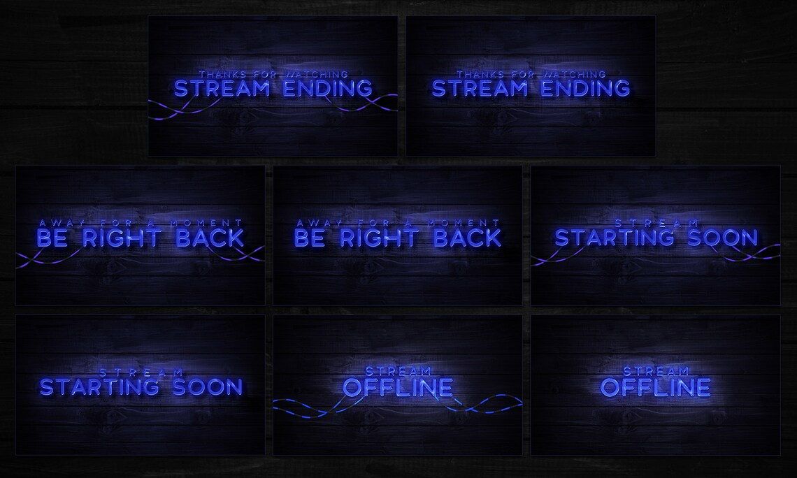 Animated Neon Twitch Overlay/stream Overlay Pack - Etsy