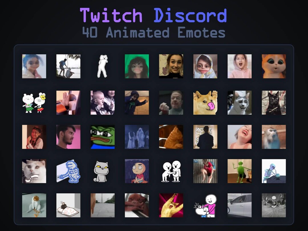 40 Animated Emotes for Twitch and Discord Funny Emotes Most Popular ...