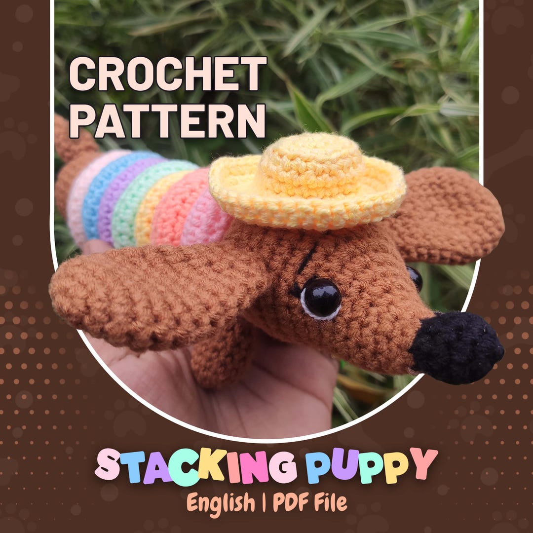 Stacking Puppy Crochet Dog Pattern Crochet Puppy Pattern Amigurumi ...