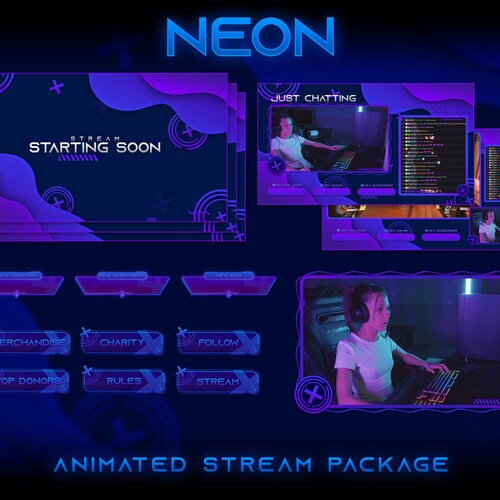 Purple Dark Neon Animated Twitch Overlay Complete Stream - Etsy Purple Dark Neon Animated Twitch Overlay Complete Stream - Etsy