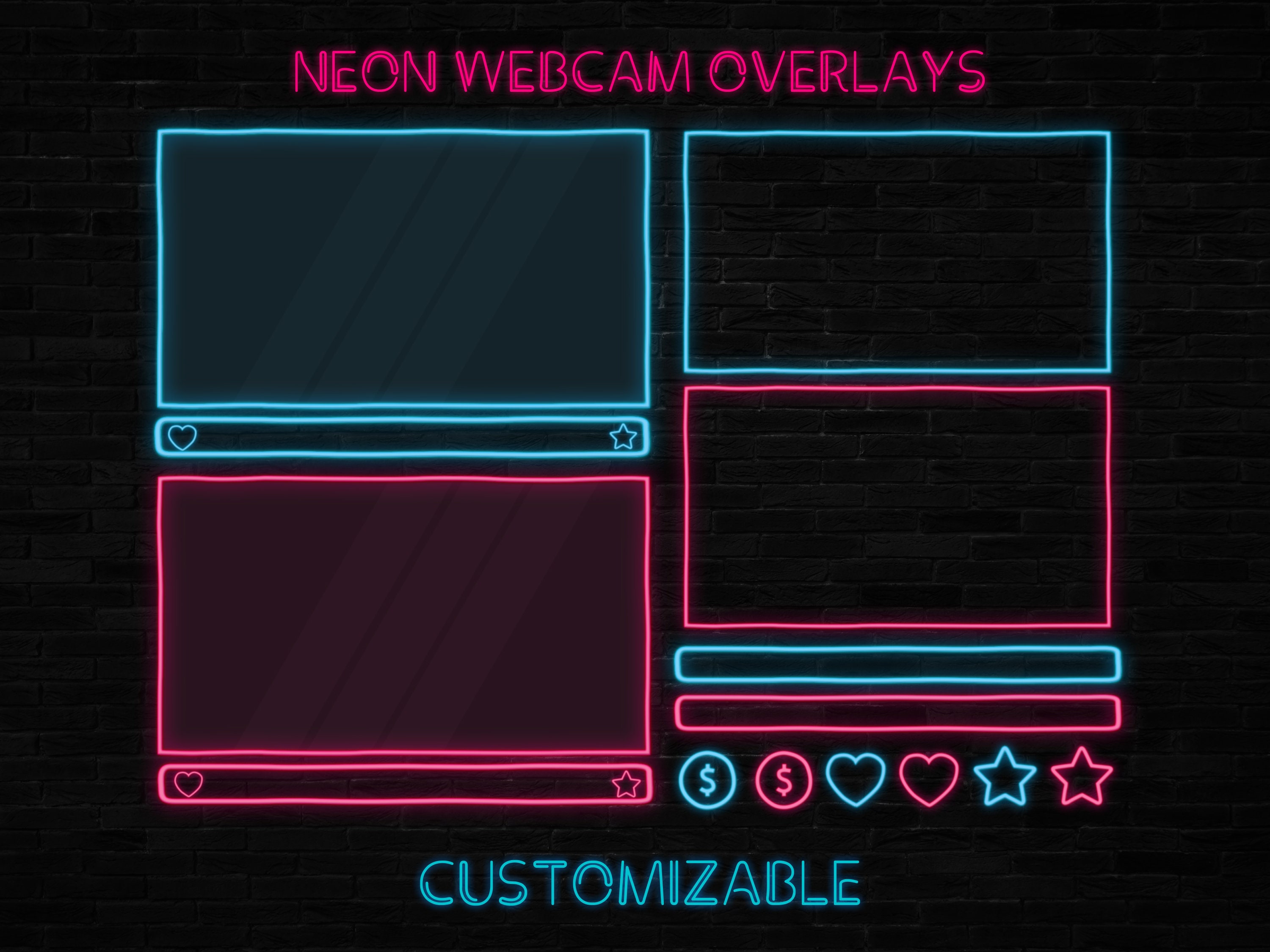 ANIMATED Glowing Neon Webcam Overlay For Streaming - Etsy.de