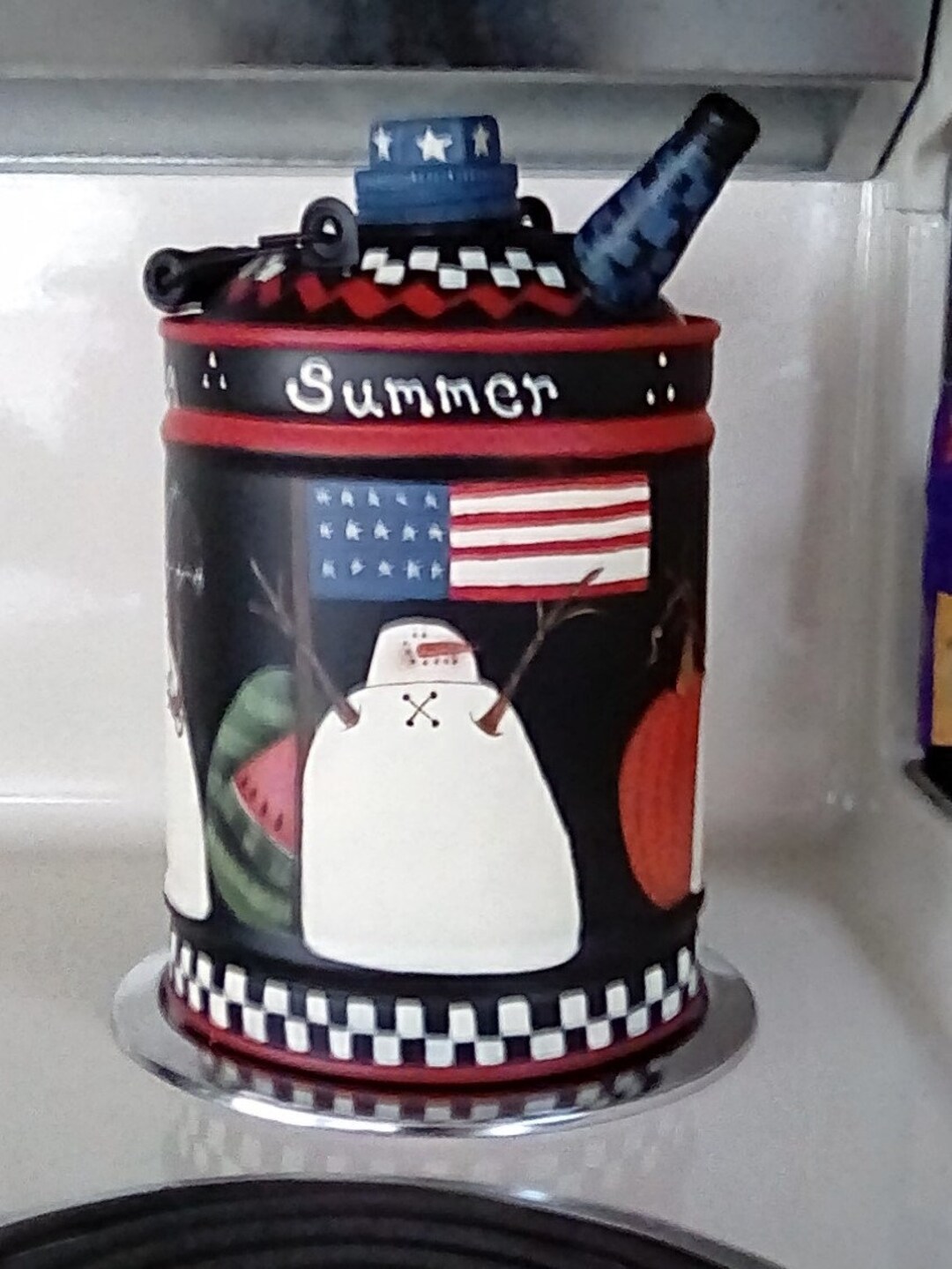 4 Seasons Snowmen Scenes Hand Painted on a Small Fuel Can. Can - Etsy