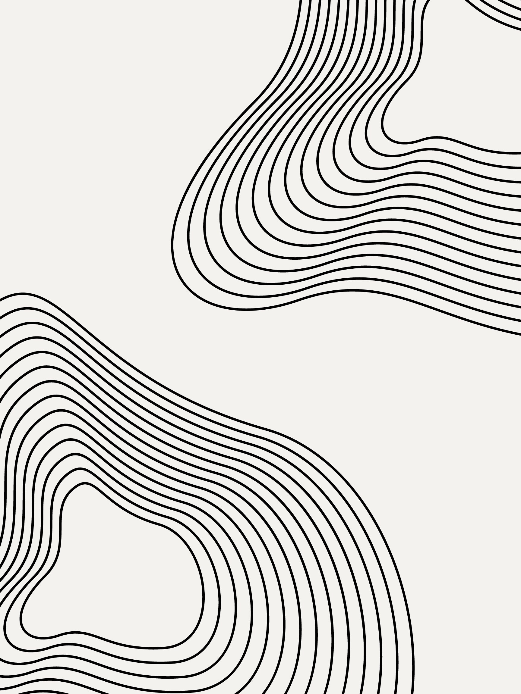 Minimalist Lines Art 2 | Black and Beige Lines | Digital Download | Mid ...